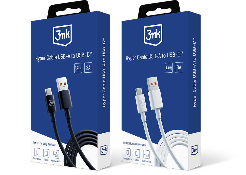 Hyper Cable USB-A to USB-C™ - 3mk Protection Hyper Cable USB-A to USB-C ...